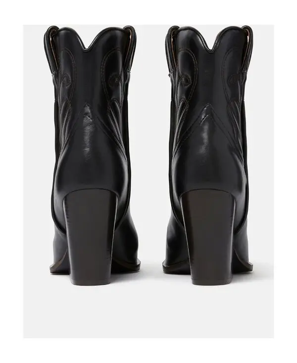 Stella McCartney Alter Mat Cowboy Ankle Boots - Black