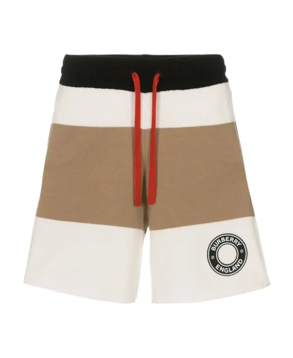 Burberry Logo Graphic Appliqué Shorts - White