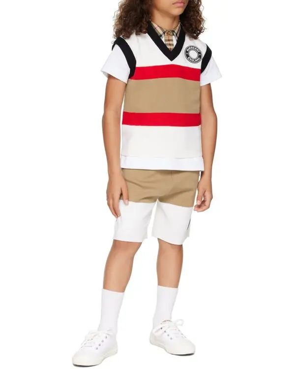 Burberry Logo Graphic Appliqué Shorts