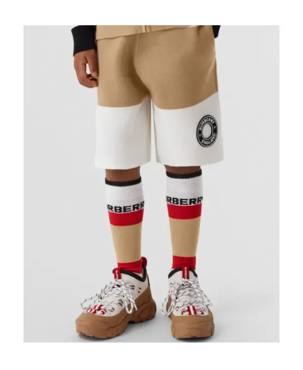Burberry Logo Graphic Appliqué Shorts