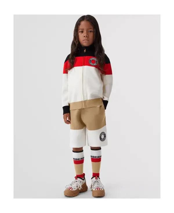 Burberry Logo Graphic Appliqué Shorts