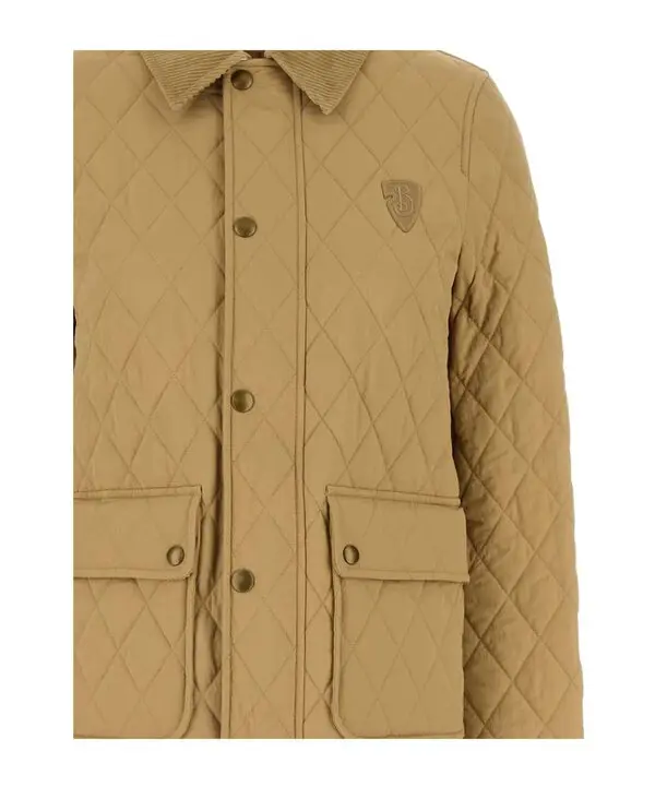 Burberry Quilted Jacket With Logo Patch