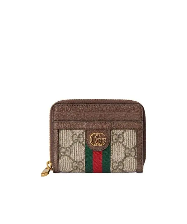 Gucci Ophidia Gg Card Case - Green