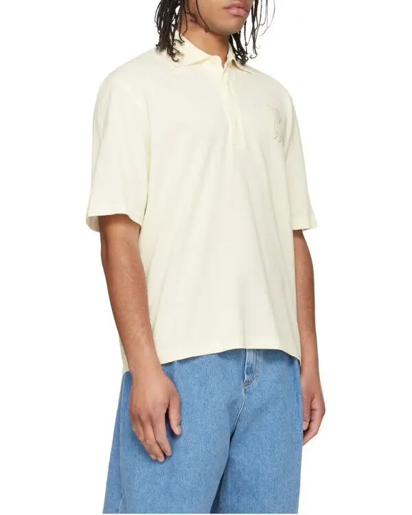 AMI Paris De Coeur Short-sleeved Polo Shirt - White