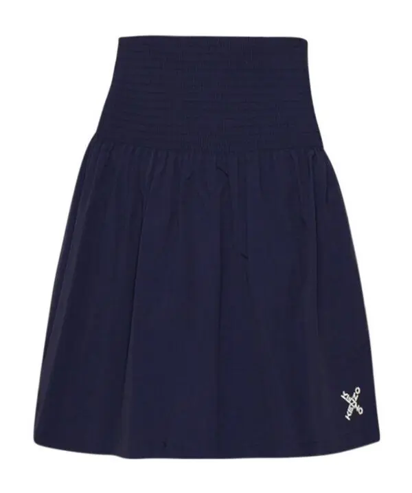 Kenzo High Waist Flared Mini Skirt With Logo Detail