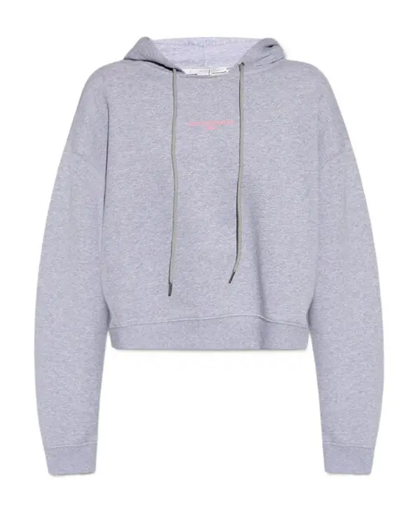 Stella McCartney Long-sleeved Drawstring Hoodie - Gray