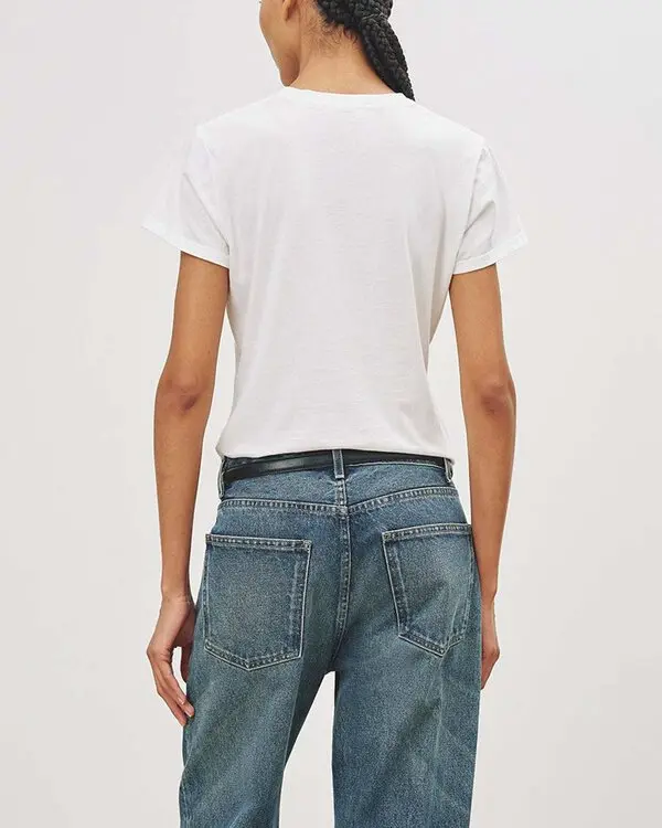NILI LOTAN Short Sleeve Round Neck Shirt