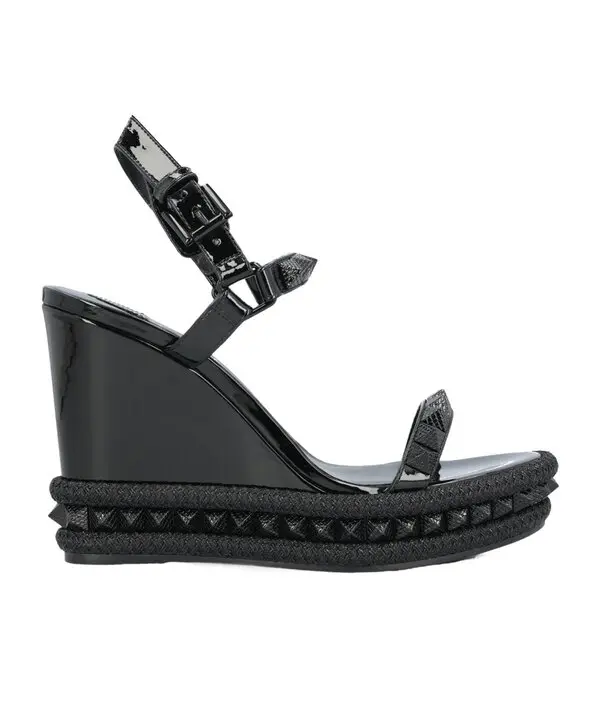 CHRISTIAN LOUBOUTIN Pyraclou Studded Wedge Sandals