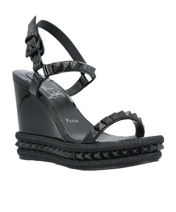 CHRISTIAN LOUBOUTIN Pyraclou Studded Wedge Sandals