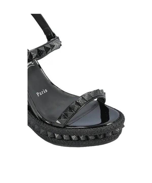 CHRISTIAN LOUBOUTIN Pyraclou Studded Wedge Sandals