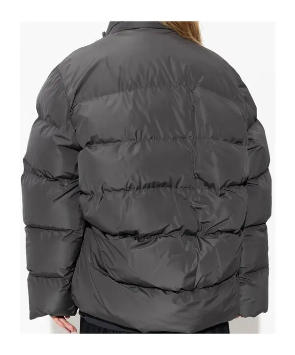 Balenciaga Logo Printed Padded Jacket - Black