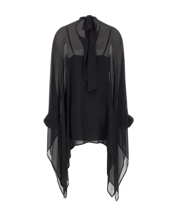 P.a.r.o.s.h Draped-sleeve Tunic With Keyhole Detail