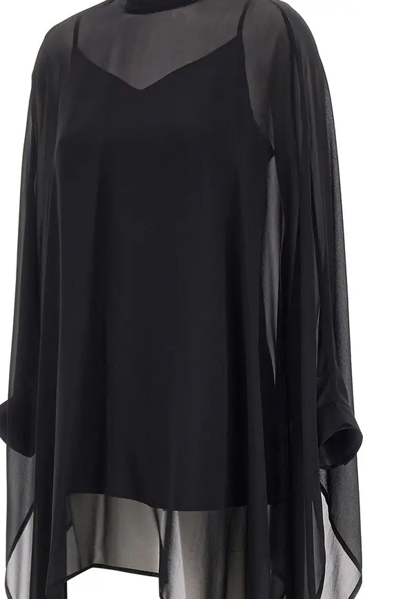 P.a.r.o.s.h Draped-sleeve Tunic With Keyhole Detail