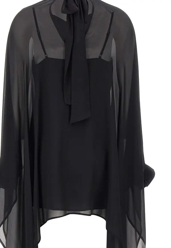 P.a.r.o.s.h Draped-sleeve Tunic With Keyhole Detail
