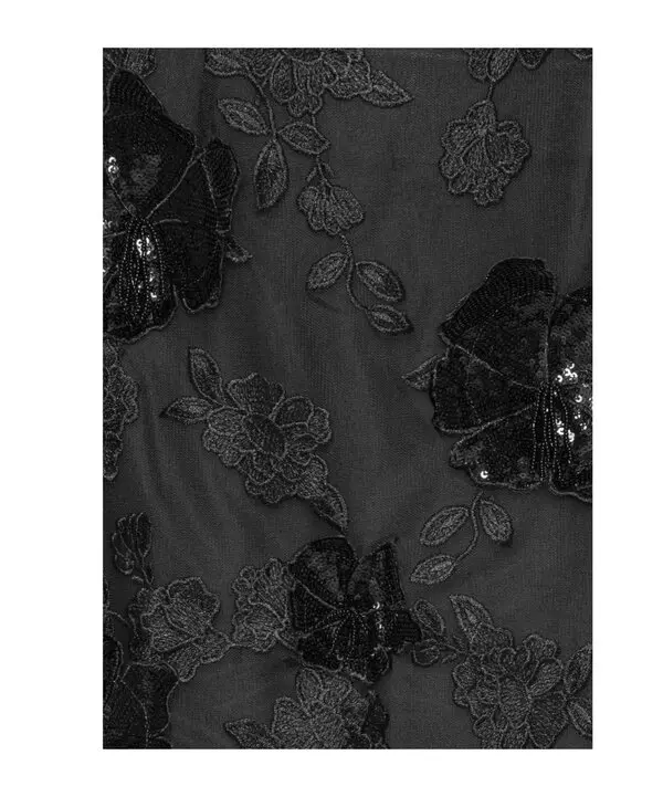 ROTATE BY BIRGER CHRISTENSEN Mesh Flower Sequin Mini Skirt
