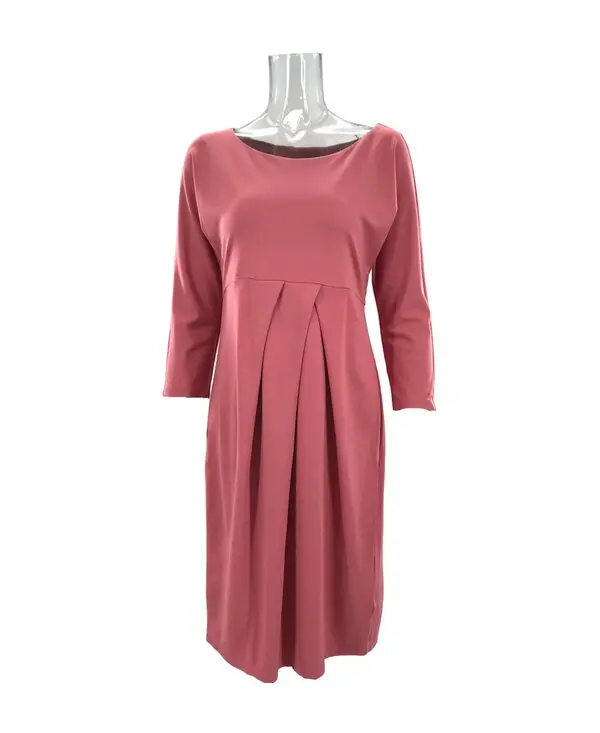 Max Mara Pleated Midi Dress - Red