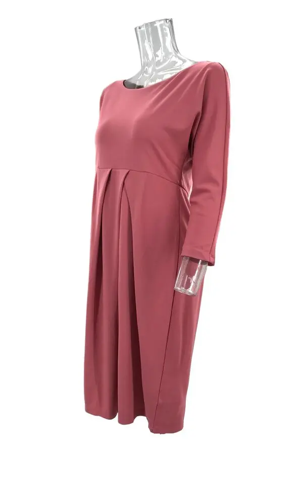 Max Mara Pleated Midi Dress - Red