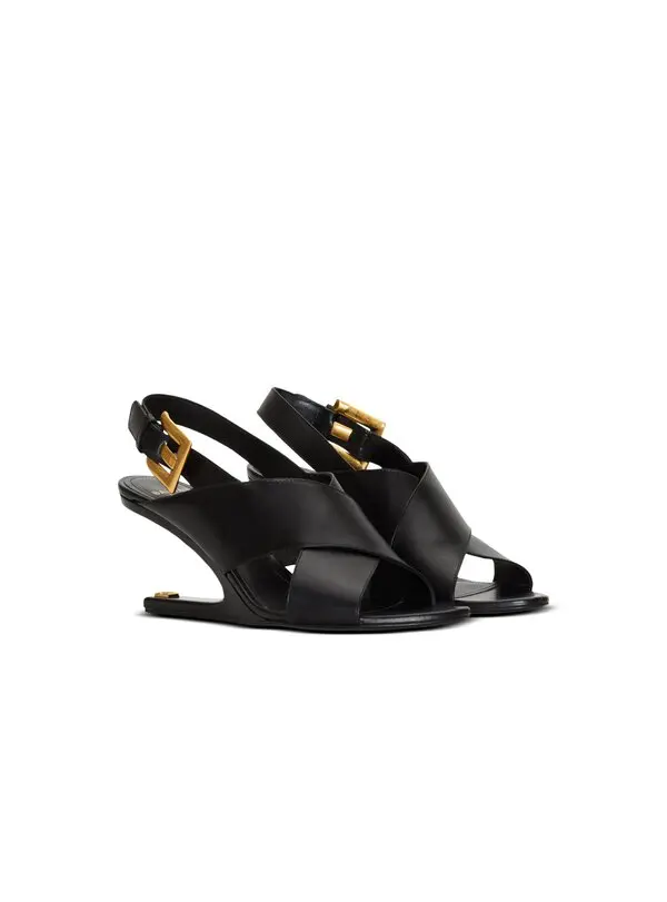 Balmain Anthem Wedge Heeled Sandals