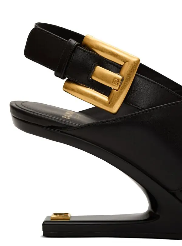Balmain Anthem Wedge Heeled Sandals