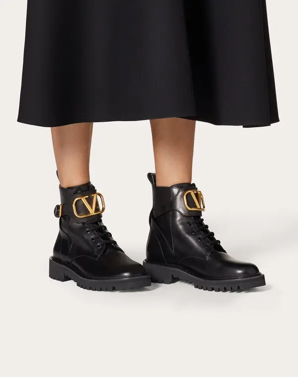 Valentino Garavani Vlogo Signature Combat Boots