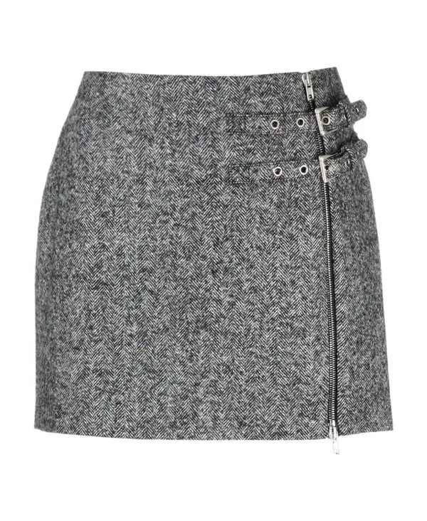 Alessandra Rich Buckled Miniskirt