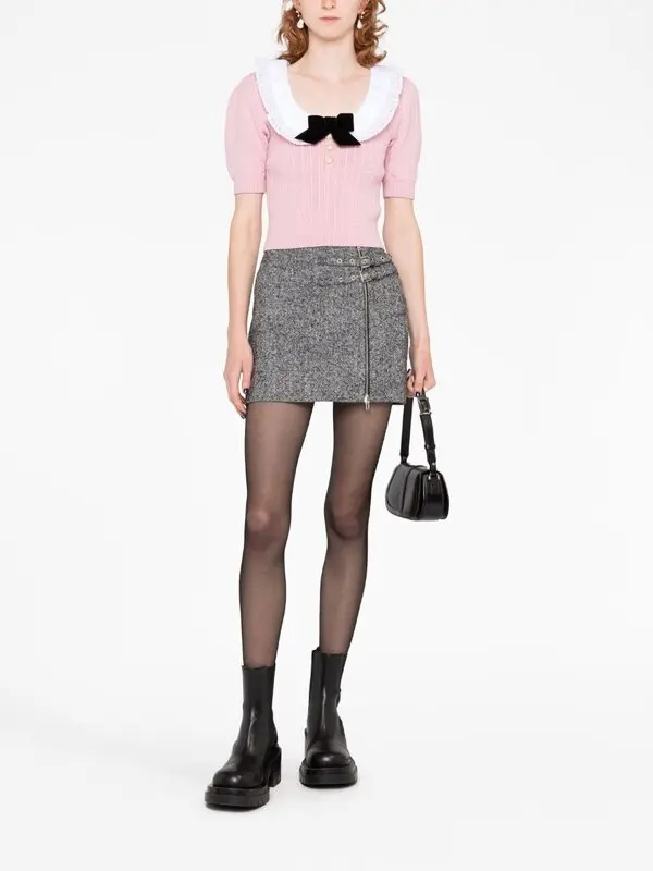 Alessandra Rich Buckled Miniskirt