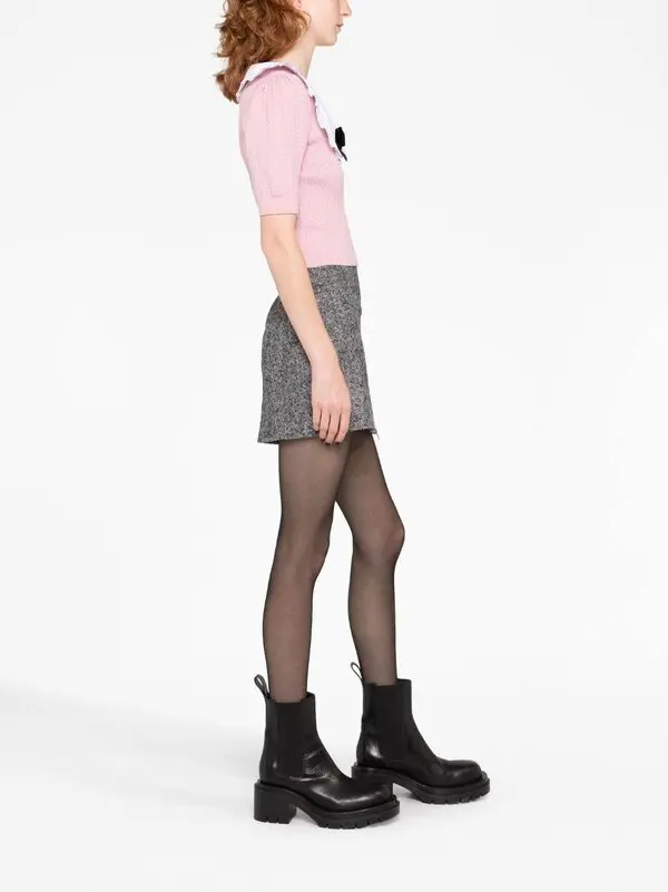 Alessandra Rich Buckled Miniskirt