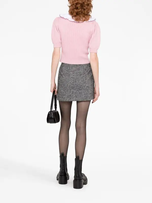 Alessandra Rich Buckled Miniskirt