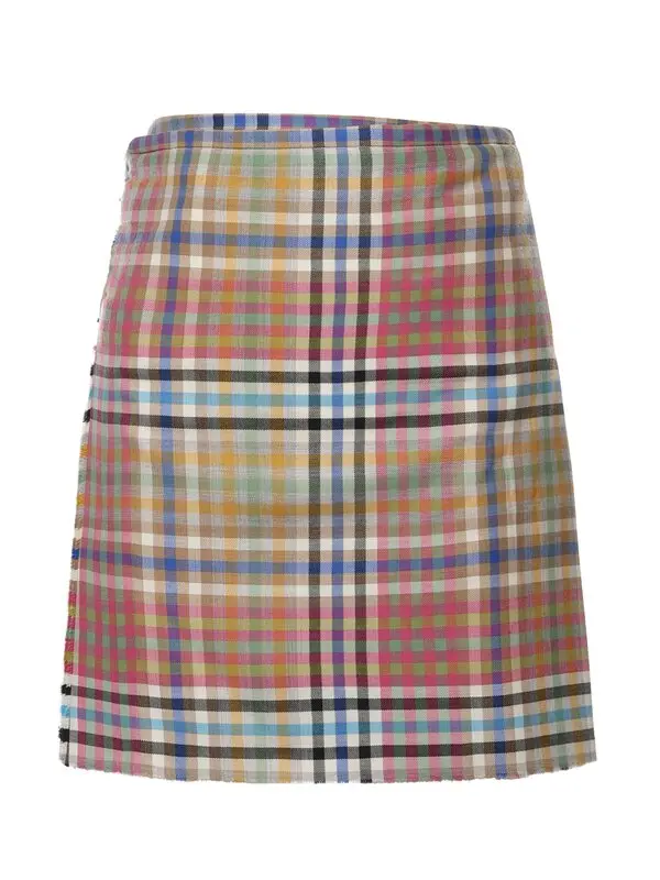 VIVIENNE WESTWOOD Checked A-line Skirt - Nude