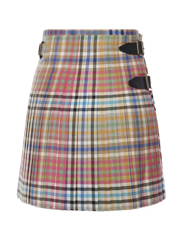 VIVIENNE WESTWOOD Checked A-line Skirt - Nude