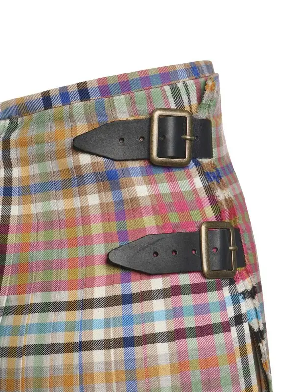 VIVIENNE WESTWOOD Checked A-line Skirt - Nude