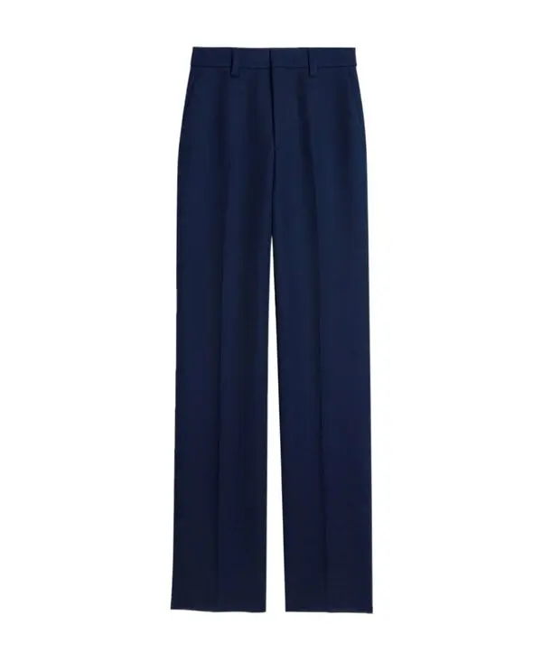 AMI Paris Straight Fit High-waisted Trousers - Black