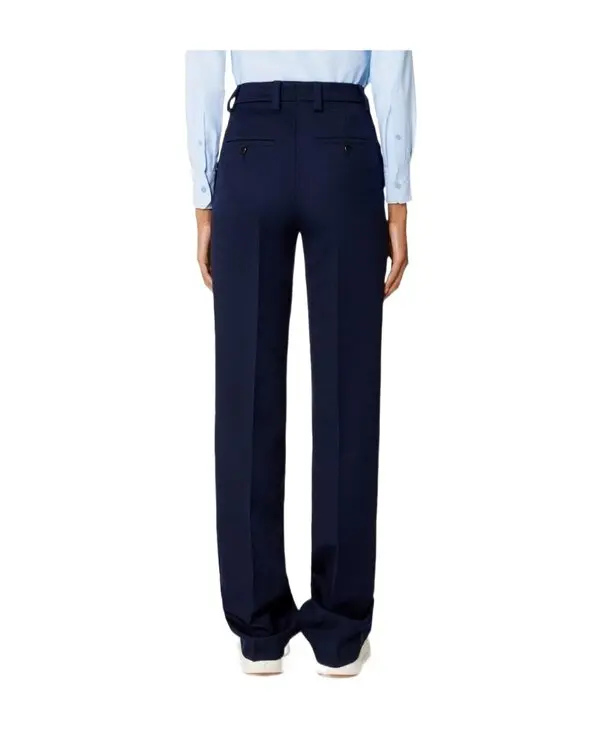 AMI Paris Straight Fit High-waisted Trousers - Black