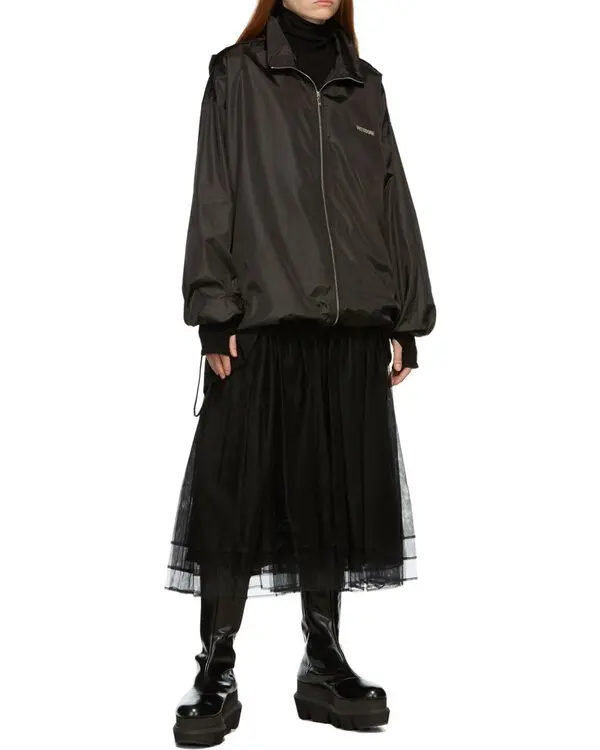 We11Done Logo Print Hooded Jacket