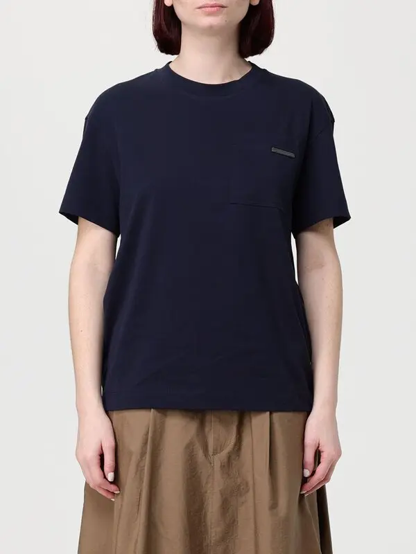 Brunello Cucinelli Shiny Tab Crewneck T-shirt - Black