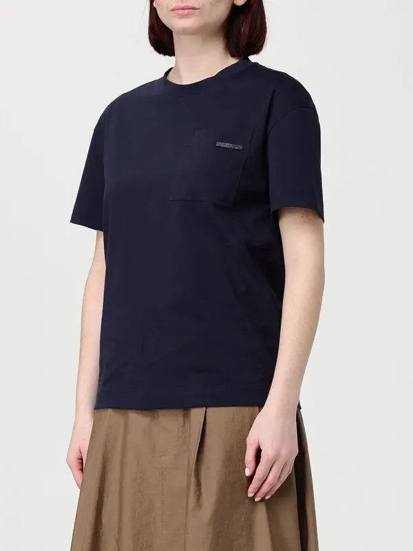 Brunello Cucinelli Shiny Tab Crewneck T-shirt - Black