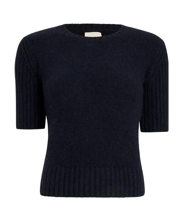 Khaite Mia Short-sleeved Jumper - Midnight