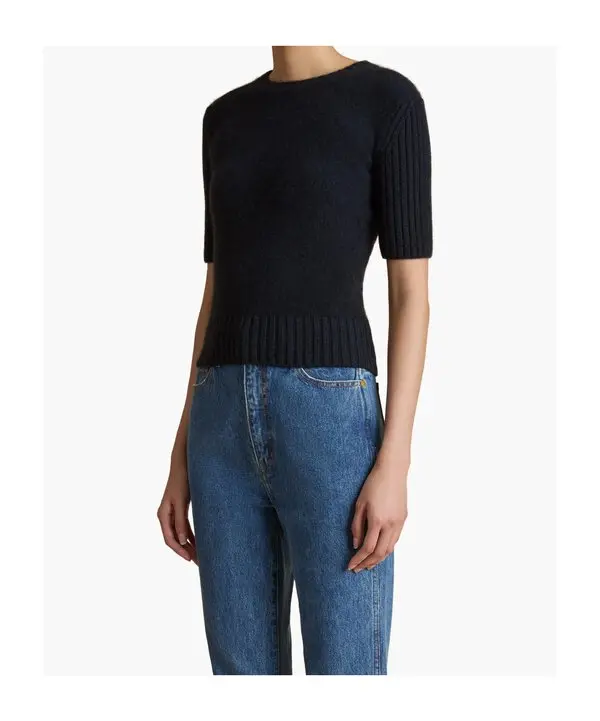 Khaite Mia Short-sleeved Jumper - Midnight