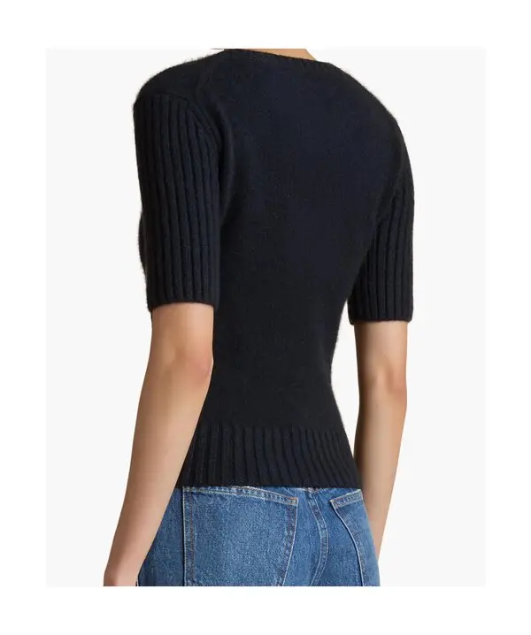 Khaite Mia Short-sleeved Jumper - Midnight