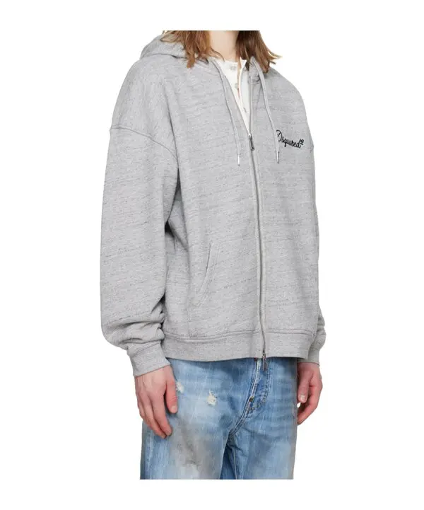Dsquared2 Zip-up Hoodie With Embroidered Logo