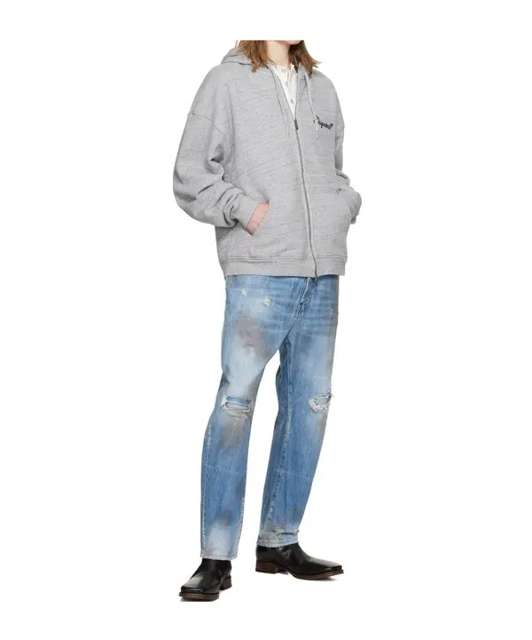 Dsquared2 Zip-up Hoodie With Embroidered Logo