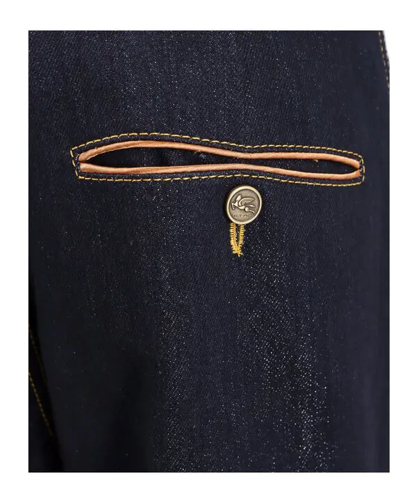 Etro Straight-leg Stitched Jeans