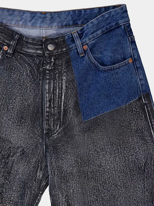 MAISON MARGIELA Paneled Straight-leg Jeans