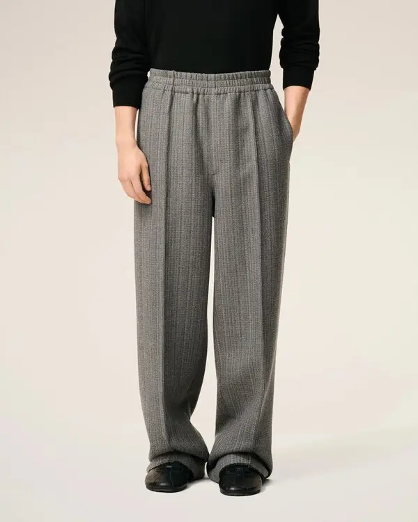 Ami Herringbone Elasticated Trousers