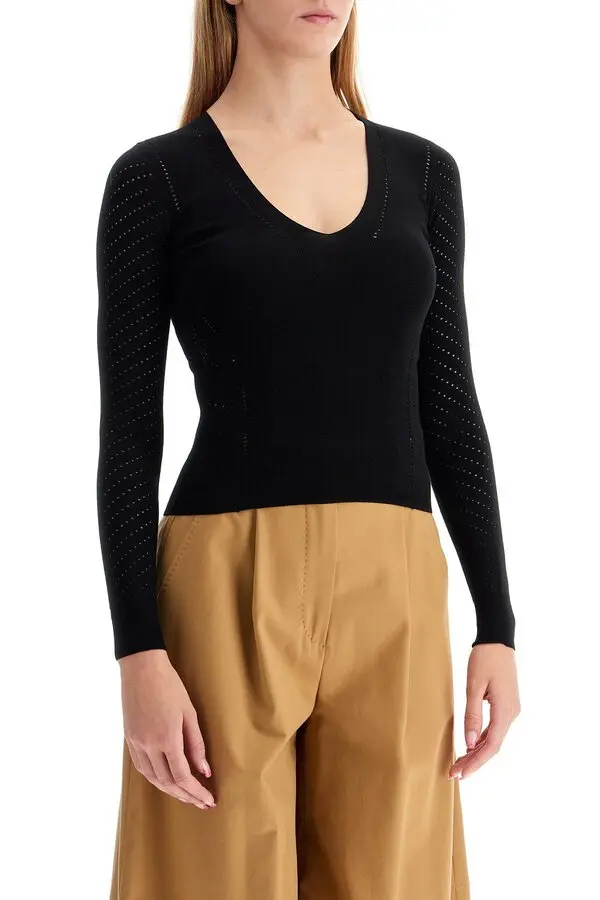Max Mara Long Sleeve V-neck Sweater