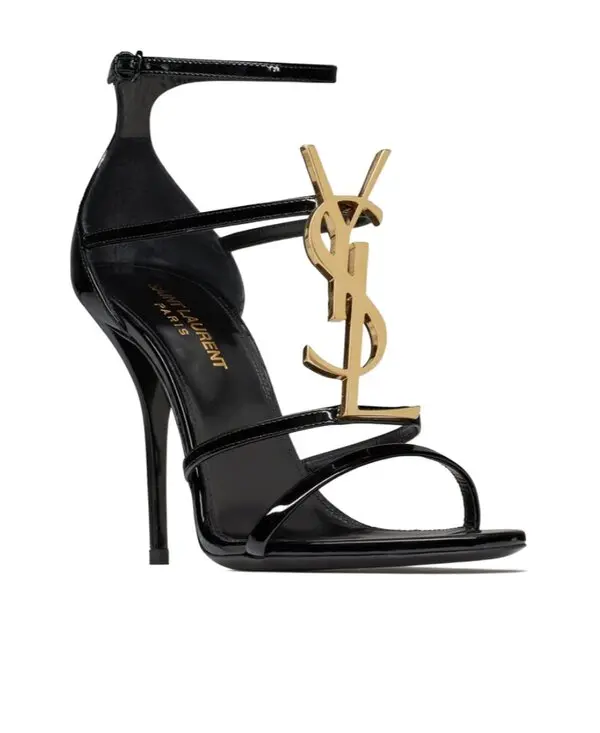 Saint Laurent Cassandre Logo Plaque Sandals