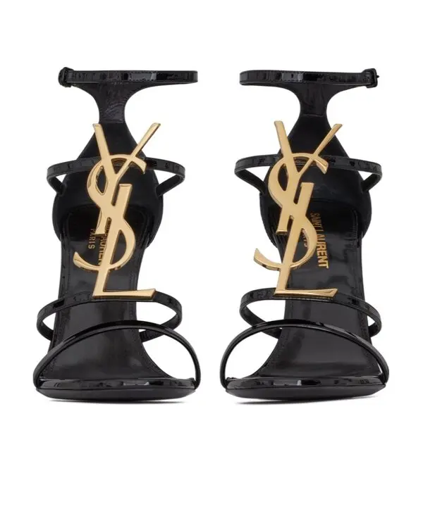 Saint Laurent Cassandre Logo Plaque Sandals