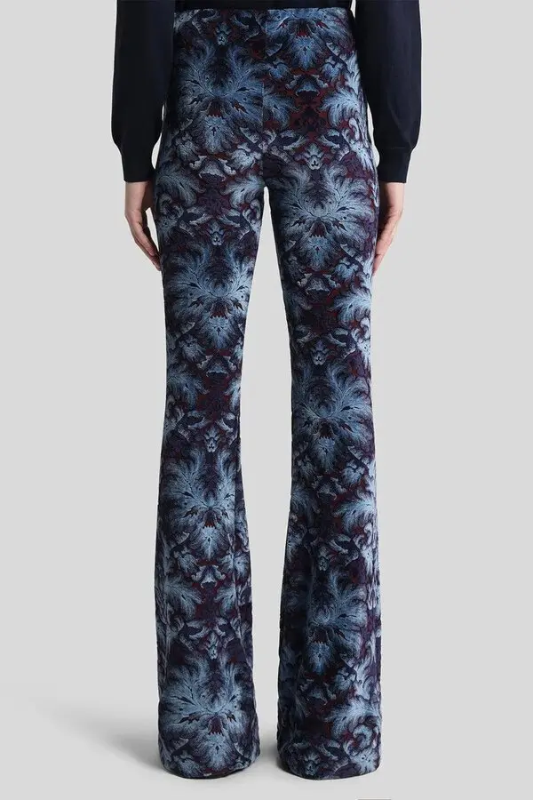 Etro Printed Velvet Flared Trousers