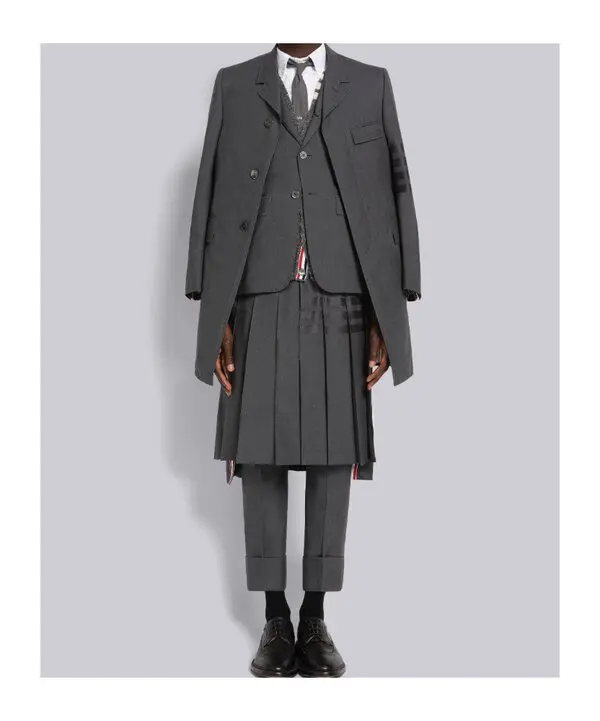 Thom Browne 4-bar Single-breasted Blazer - Dark Gray