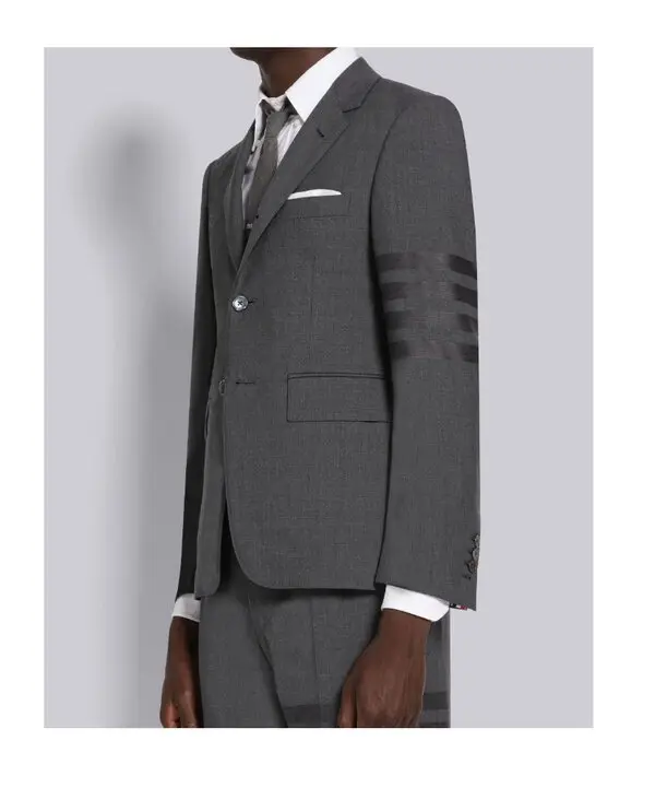 Thom Browne 4-bar Single-breasted Blazer - Dark Gray